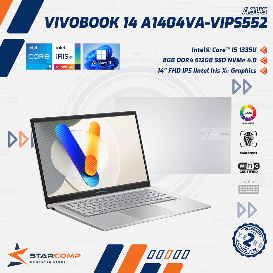 Jual Asus Vivobook 14 A1404VA i5-1335U 512GB 8GB Iris Xe 14" FHD sRGB ...