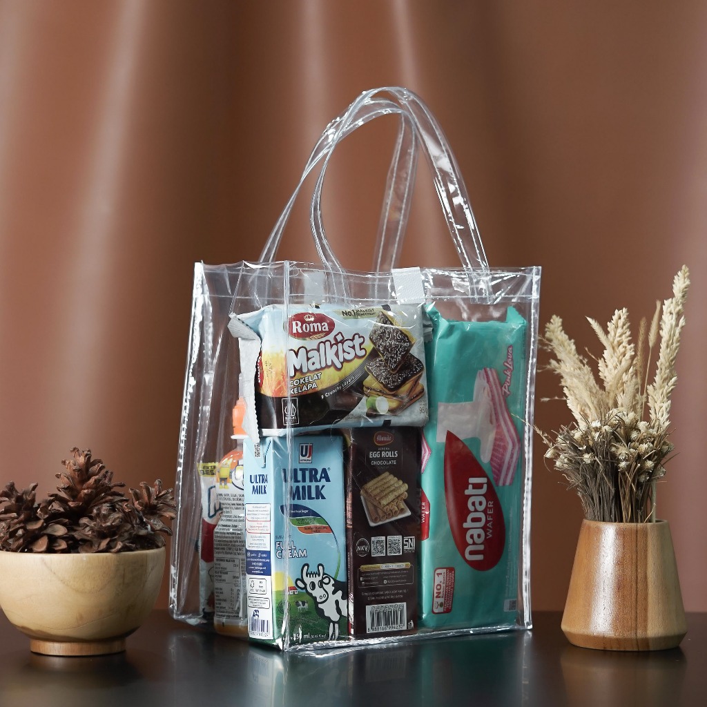 Jual (Pot) Tas Mika Bening Ukuran 25X20 Lebar 13 Harga Ekonomis ...