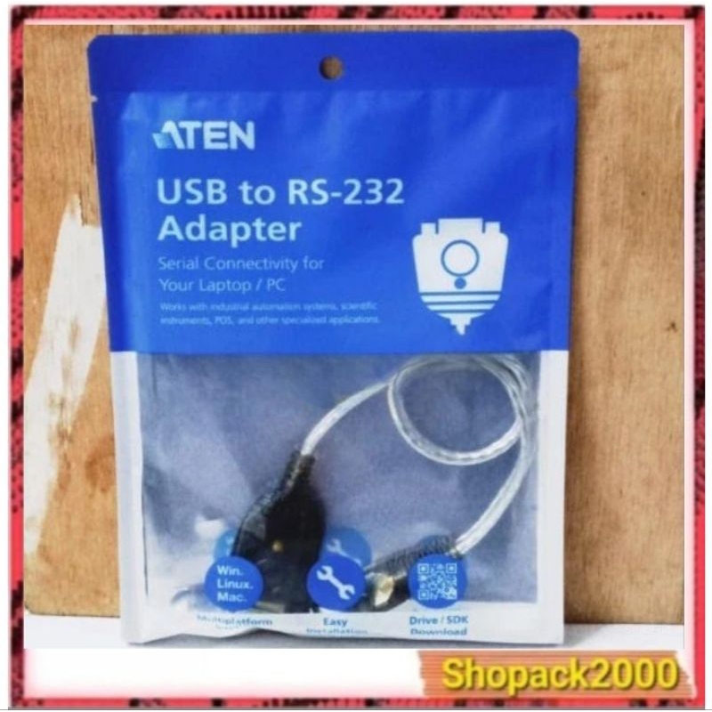 Jual ATEN kabel USB to Serial RS232 db9 UC232A | Shopee Indonesia