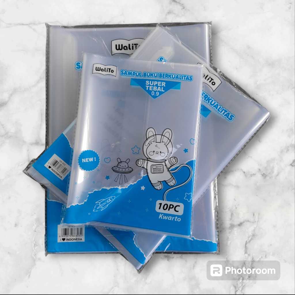 Jual sampul buku super tebal kwarto/boxy/A4 WALITO (harga 1 pack isi 10 ...