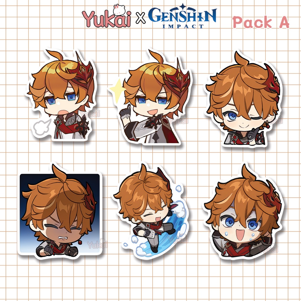 Jual Stiker Pack Tartaglia Genshin Impact Premium, Sticker Anime ...