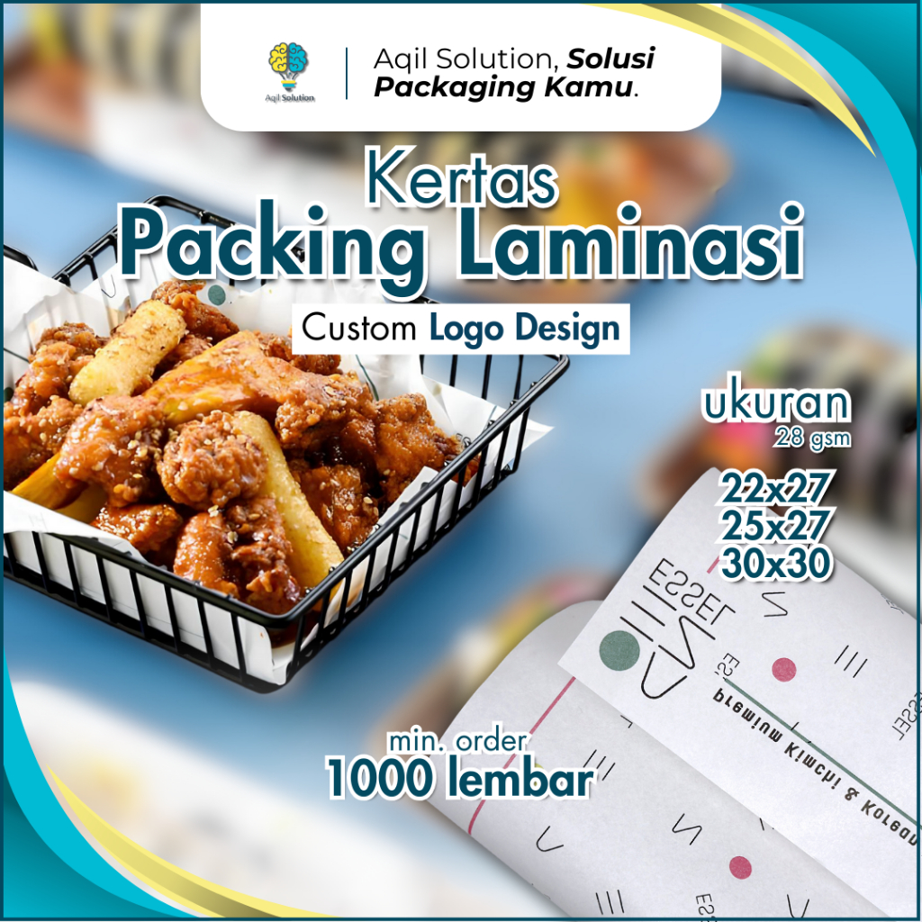 Jual (Custom) Kertas Laminasi Packing 28 gsm / wrapping paper / Kertas ...