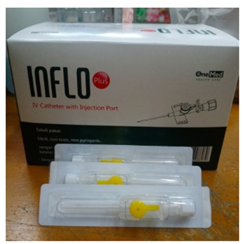 Jual Iv Catheter No. 24 G Merk Onemed ( Inflo Plus) Harga Per Box = 50 ...