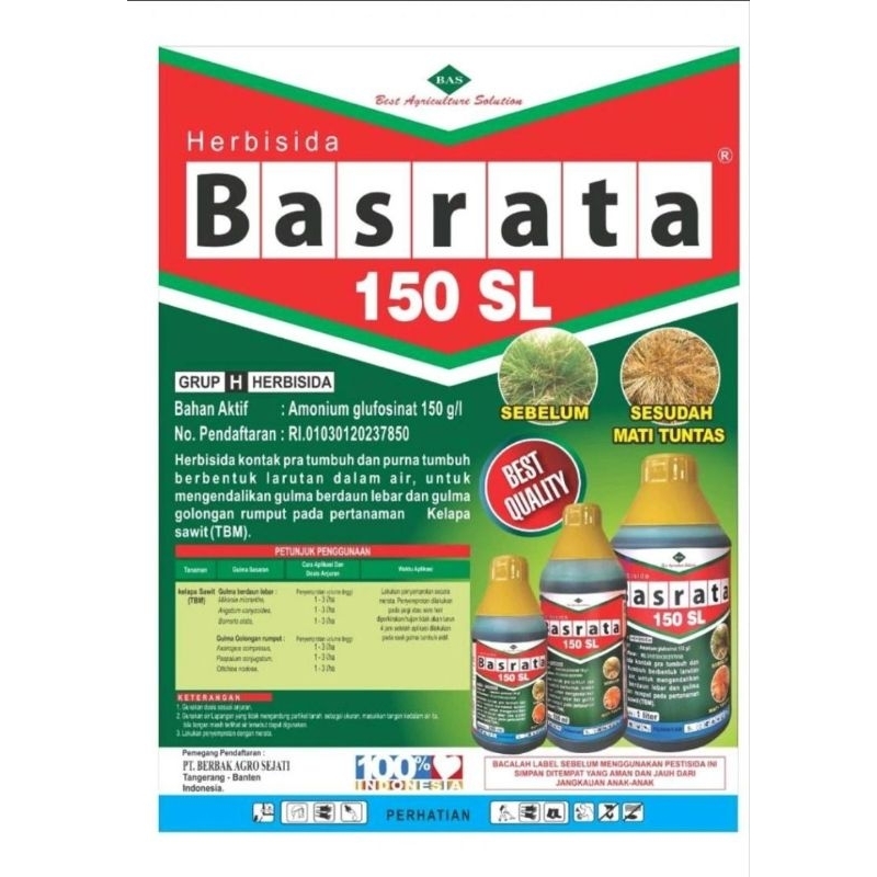 Jual Herbisida BASRATA 150 SL - 500 ml | Shopee Indonesia