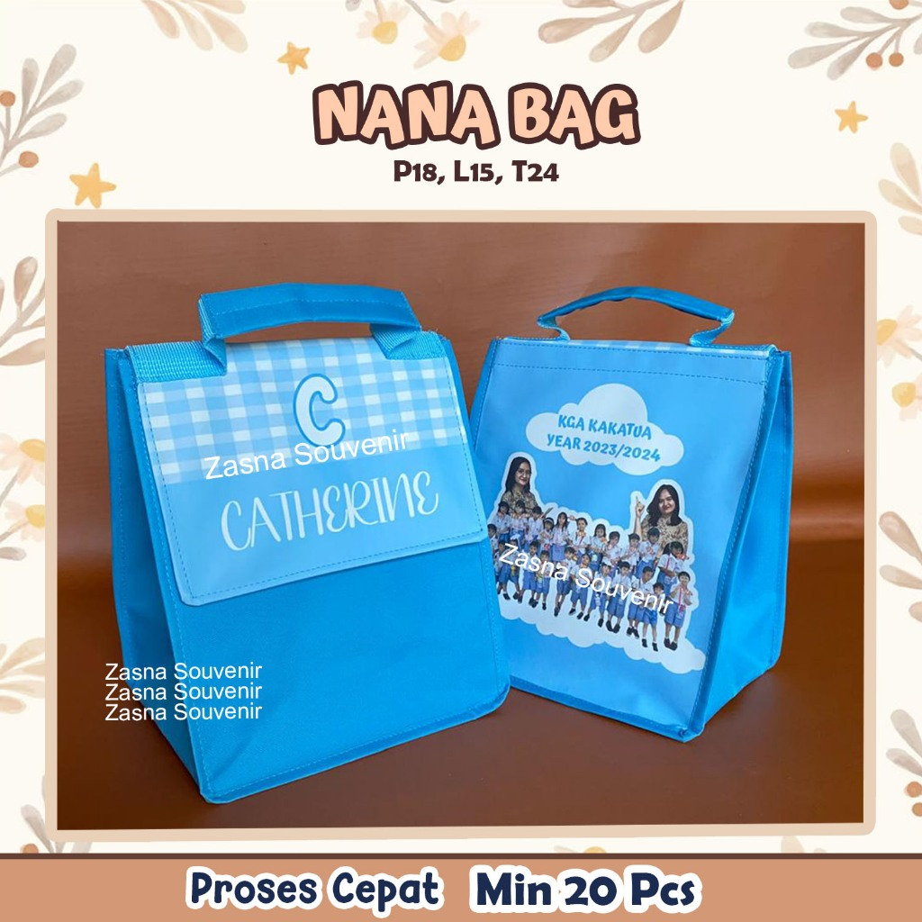 Jual LUNCH BAG CUSTOM PRINTING TERLARIS MURAH, FREE DESAIN PREMIUM ...