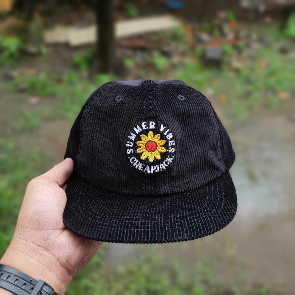 Jual Topi snapback coduroy summer vibes premium topi pria | Shopee ...