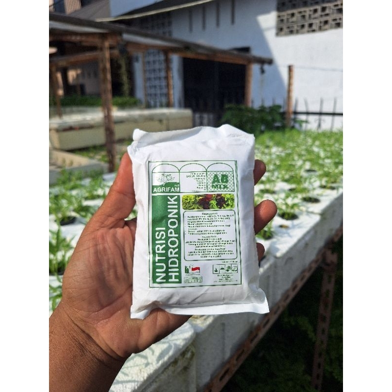 Jual Nutrisi Hidroponik AB Mix Agrifam Sayur Daun isi 250 gram Pekatan ...