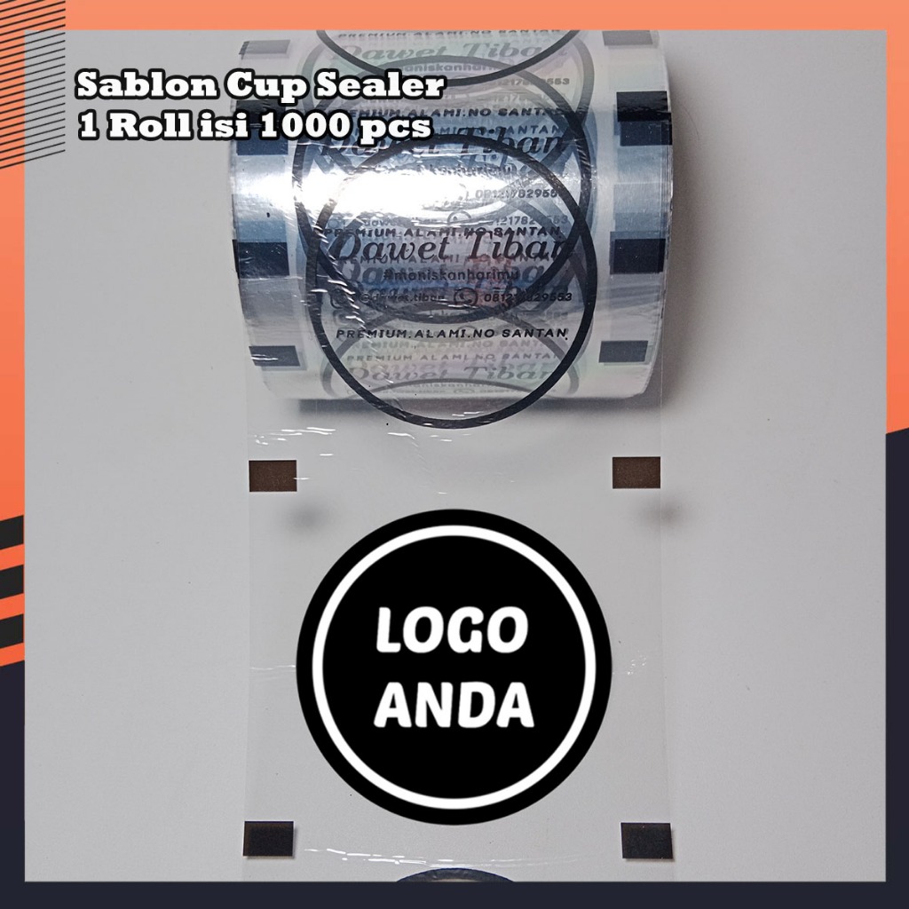 Jual Sablon Plastik Seal Cup Gelas Pop Ice Isi 1000 pcs Milk Tea Bubble ...