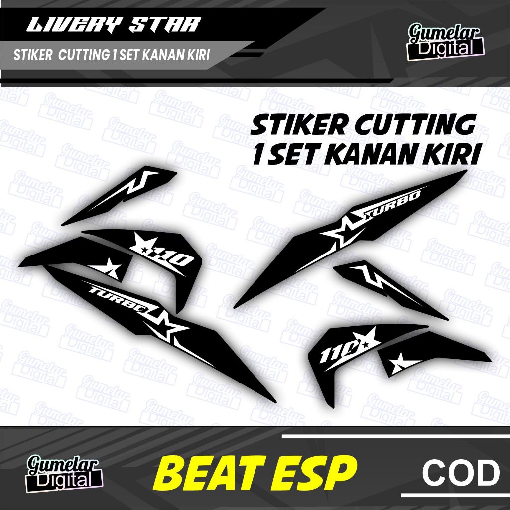 Jual CUTTING STIKER SIMPEL HONDA BEAT ESP BEAT STREET LIVERY STAR ...