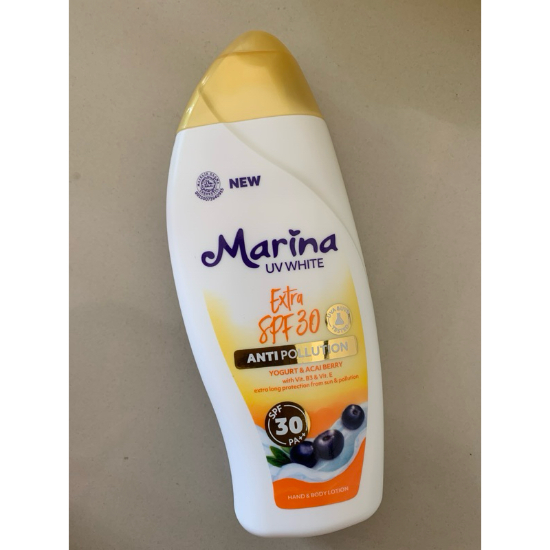 Jual Marina Hand & body lotion UV White Extra SPF 30 Polution 185ml ...