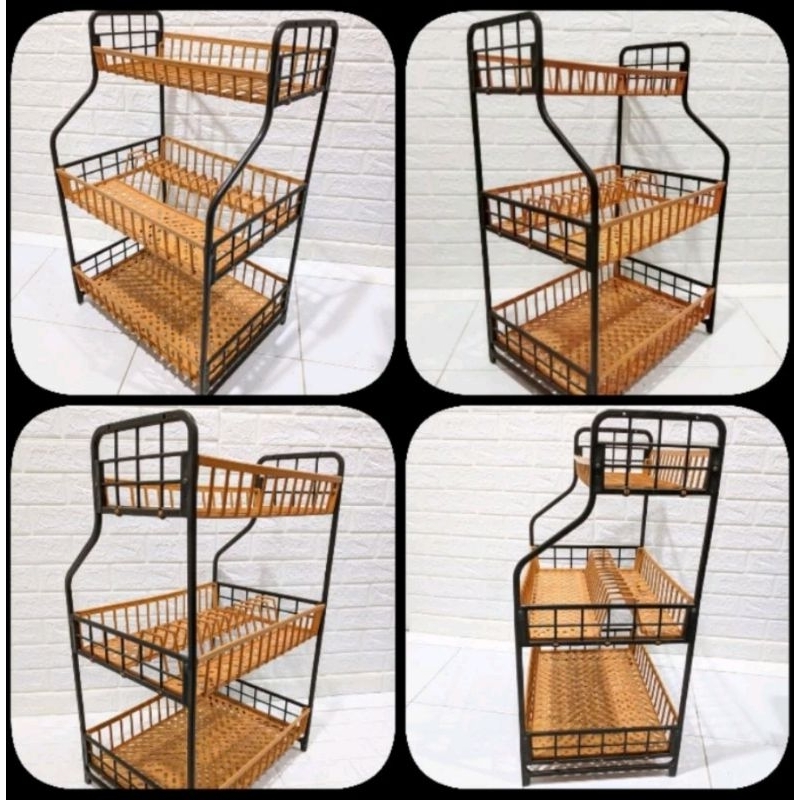 Jual RAK PIRING NATIONAL SUSUN 3 rak piring plastik susun 3 rak dapur ...