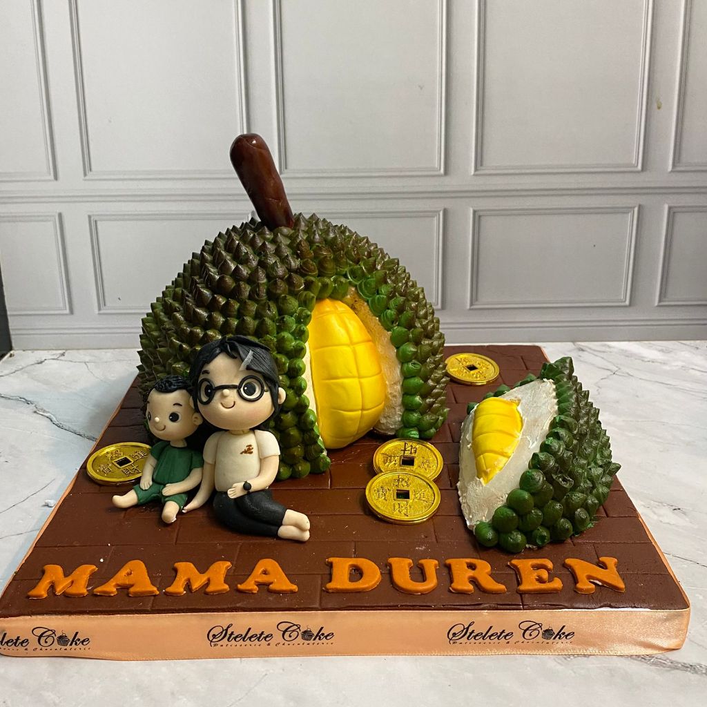 Jual Kue Ulang Tahun/Birthday Cake/Kue Ultah Costum/Kue Tema Duren | Shopee Indonesia