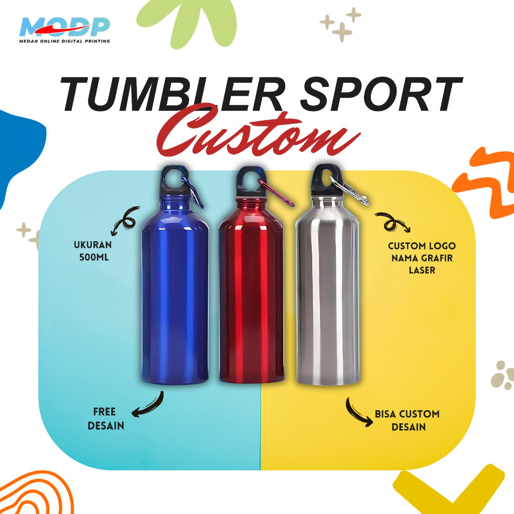 Jual Tumbler Sport 500ml Custom - Nama Logo Grafir 1 Sisi Laser - Botol ...