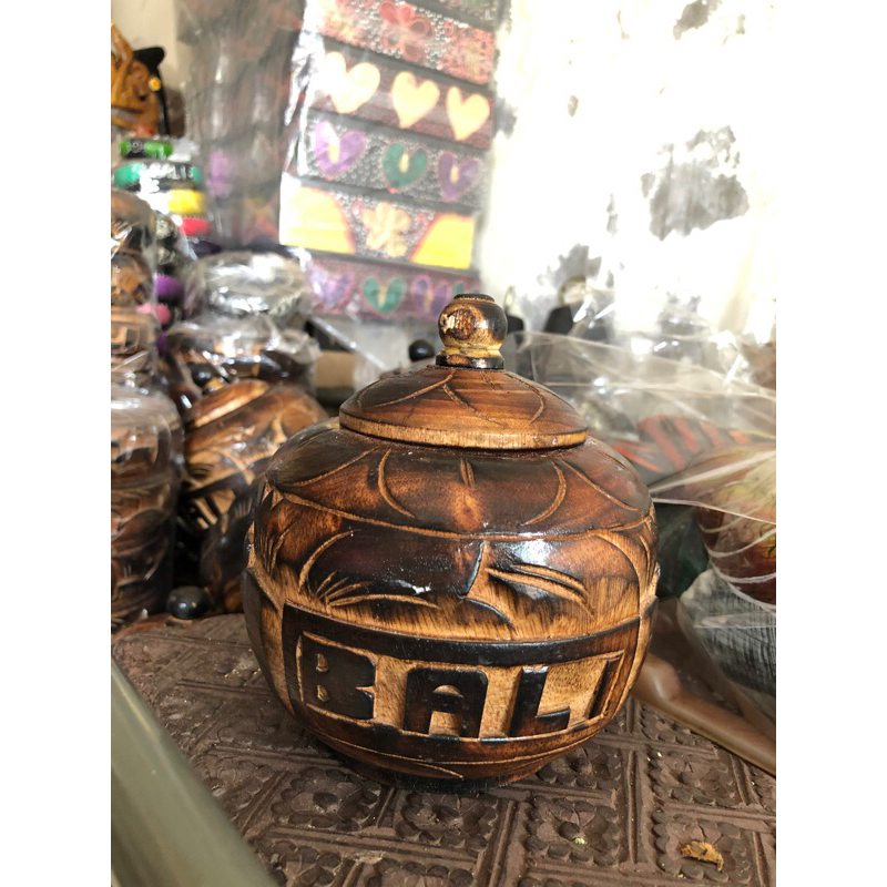 Jual Tempat permen,tempat camilan terbuat dari kayu motif ukiran ...