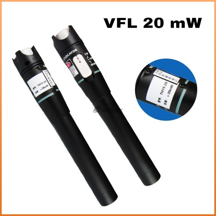 Jual Visual Fault Locator 20MW VFL 10km Senter Laser Fiber Optik FO ...