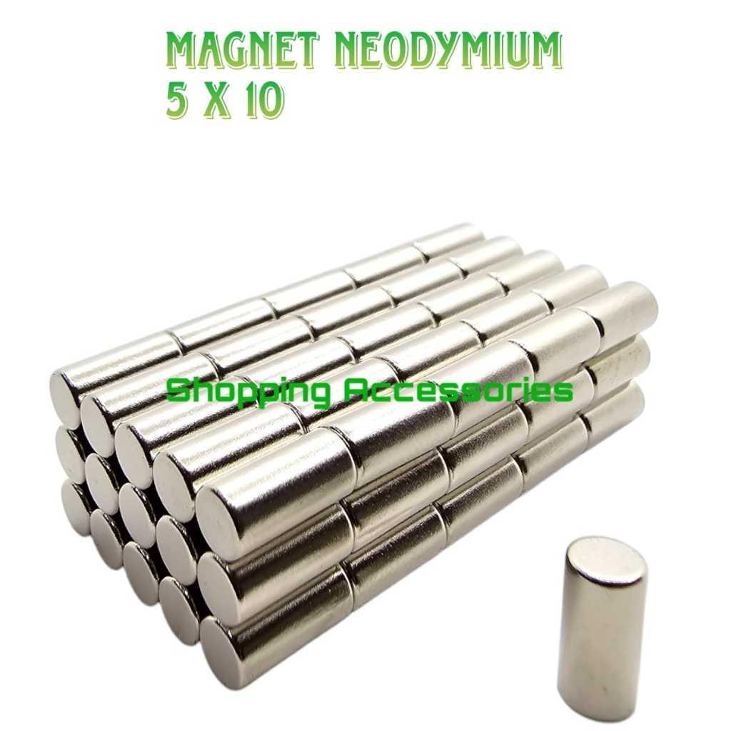 Jual Magnet Neodymium Ukuran 5x10mm Strong Magnet -1pcs | Shopee Indonesia