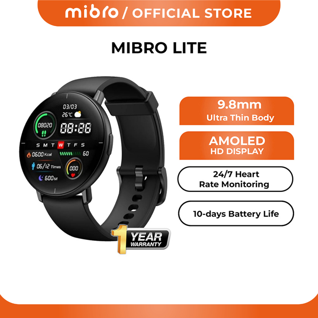 Jual Mibro Official Lite 1.3 Inch Smartwatch Jam Tangan Pintar Amoled ...