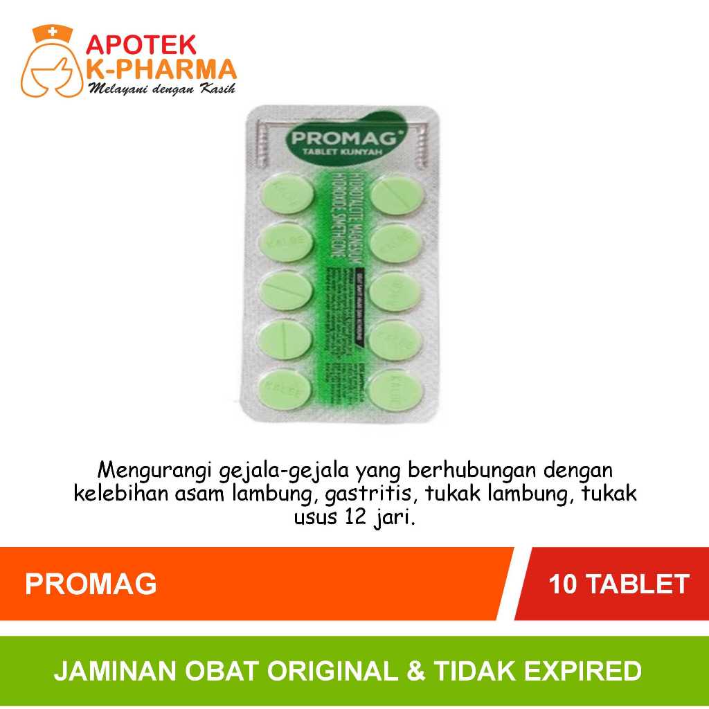 Jual Promag Strip Isi 10 Tablet Obat Original | Shopee Indonesia