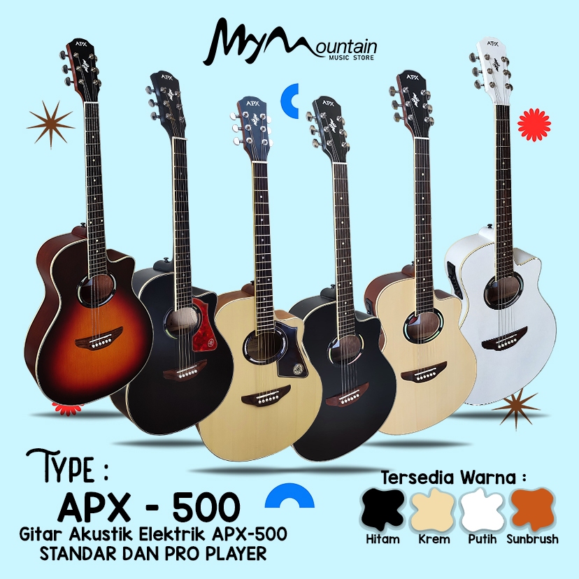 Jual Gitar Akustik APX Custom Free Packing Kayu Bergaransi | Shopee Indonesia