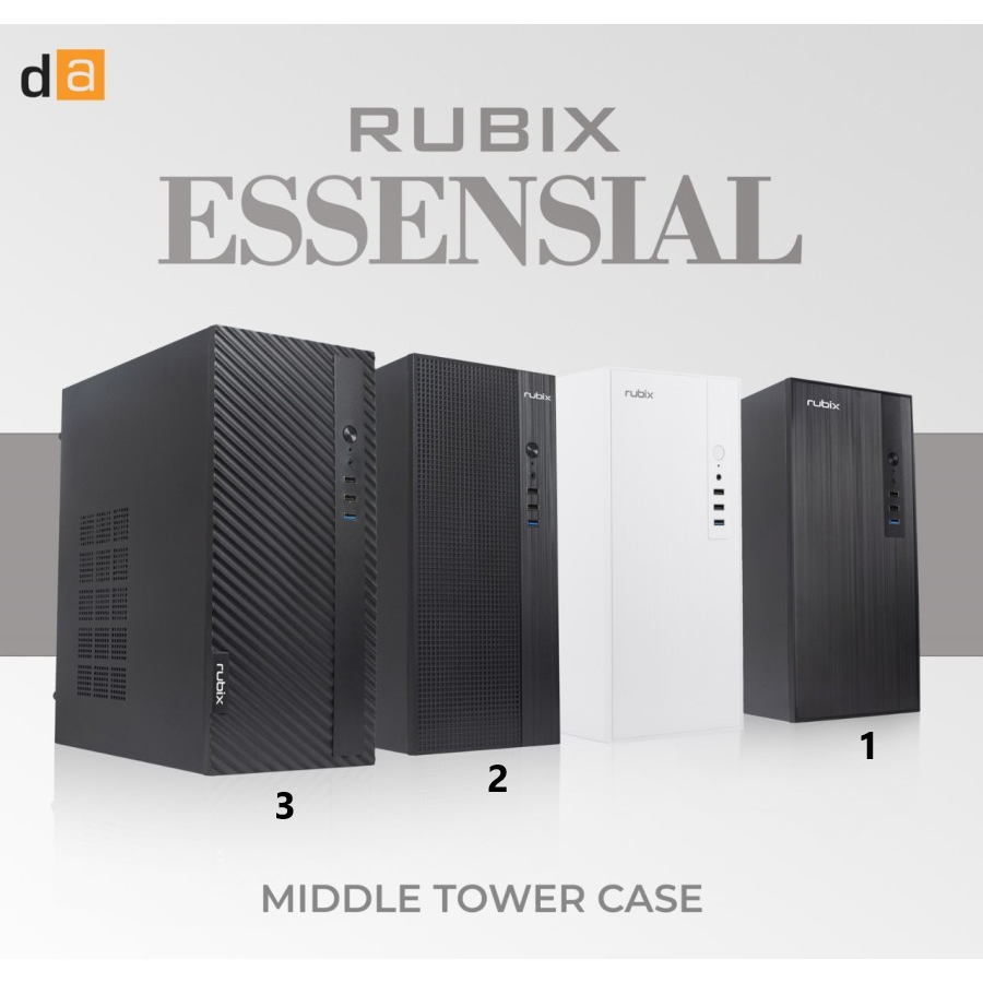 Jual Digital Alliance DA Rubix Essensial + PSU 350W - ATX Case | Shopee ...