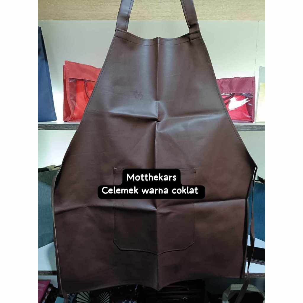 Jual Apron Celemek Anti Air Anti Minyak Waterproof Bahan kulit sintetis ...