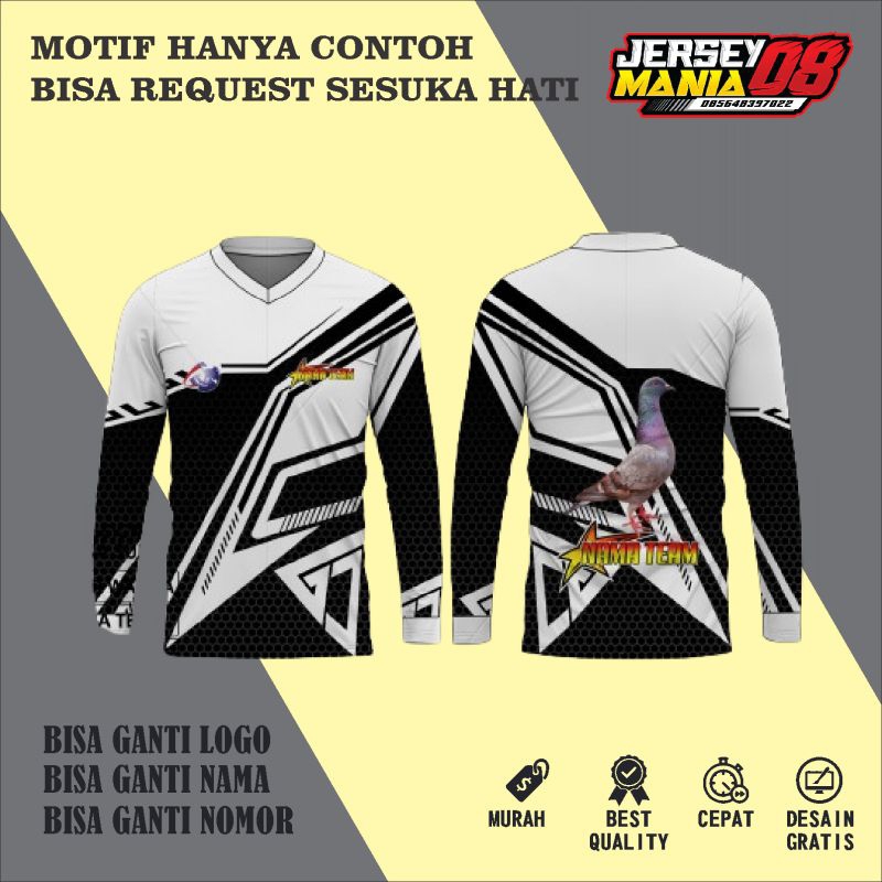 Jual JERSEY MERPATI PUTIH CUSTOM FULL PRINTING. | Shopee Indonesia