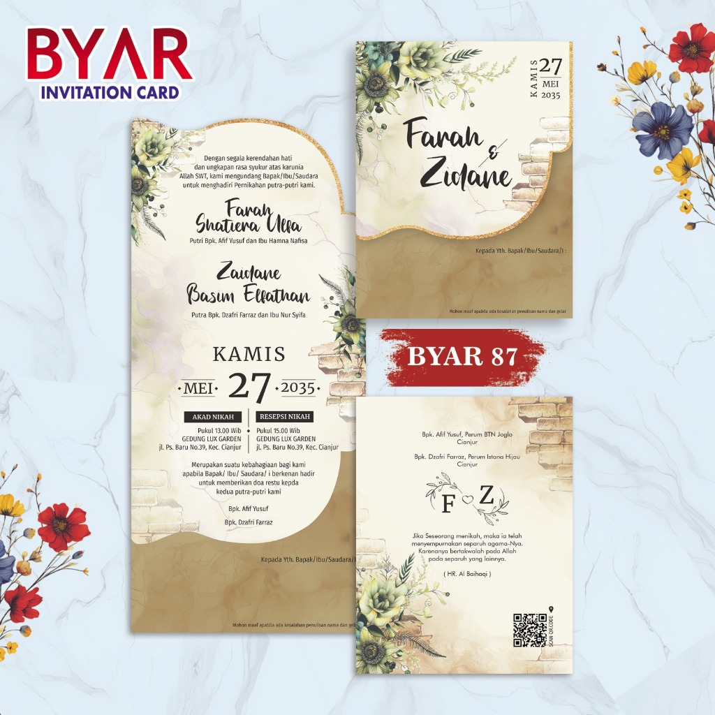 Jual BYAR 87 Blanko Undangan | Blangko Undangan | Undangan Murah | Free ...