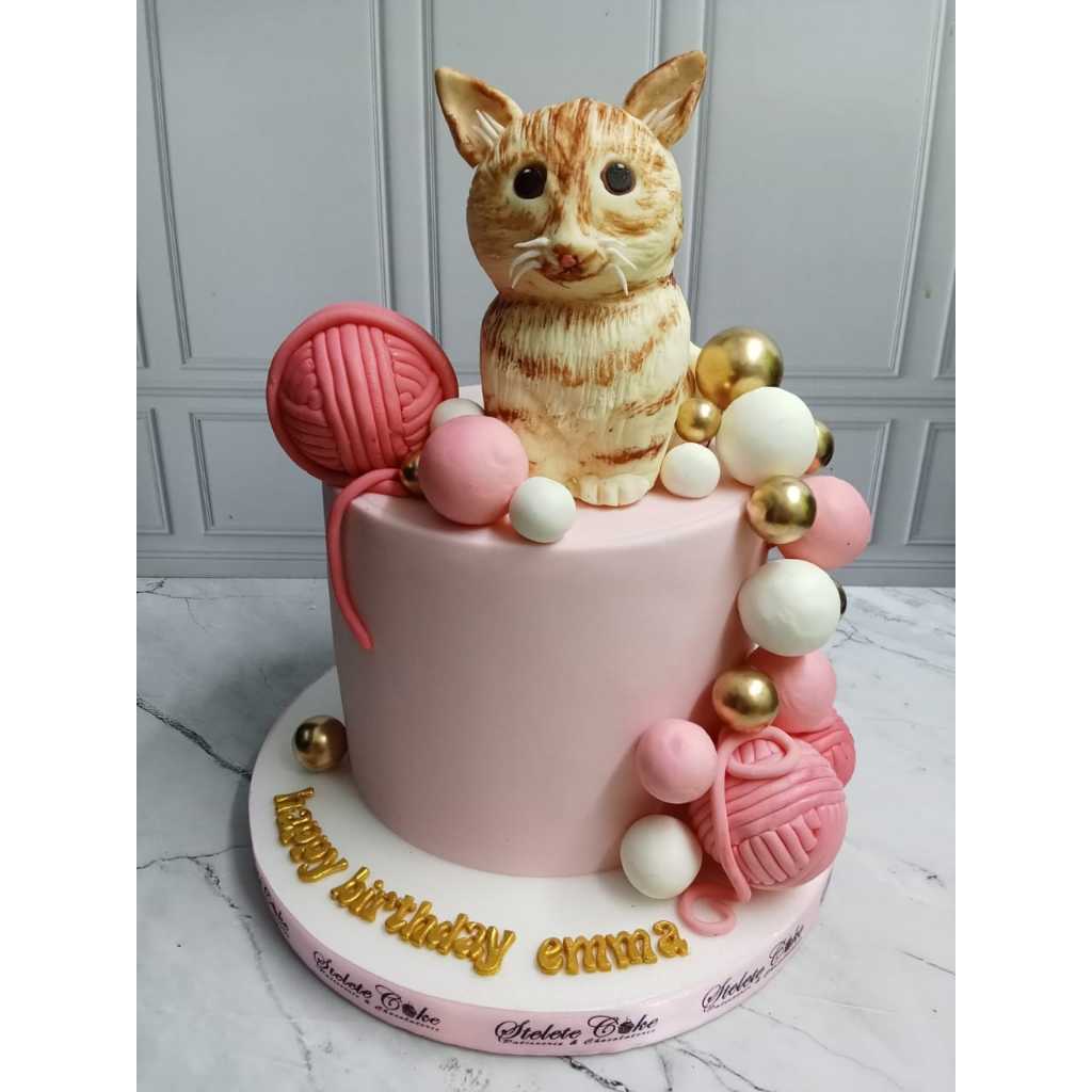 Jual Kue Ulang Tahun/Birtday Cake/Kue Ultah Tema kucing/Kue Ultah ...
