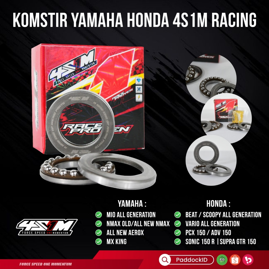 Jual KOMSTIR 4S1M RACING YAMAHA HONDA | BEAT/SCOOPY/VARIO 125 150 160/GENIO/PCX/NMAX/AEROX ...