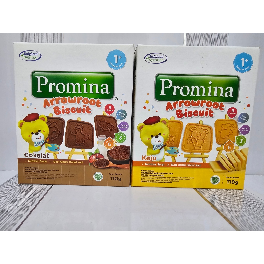 Jual Promina Arrowroot Biscuit 1+ 110g Cokelat / Keju | Shopee Indonesia