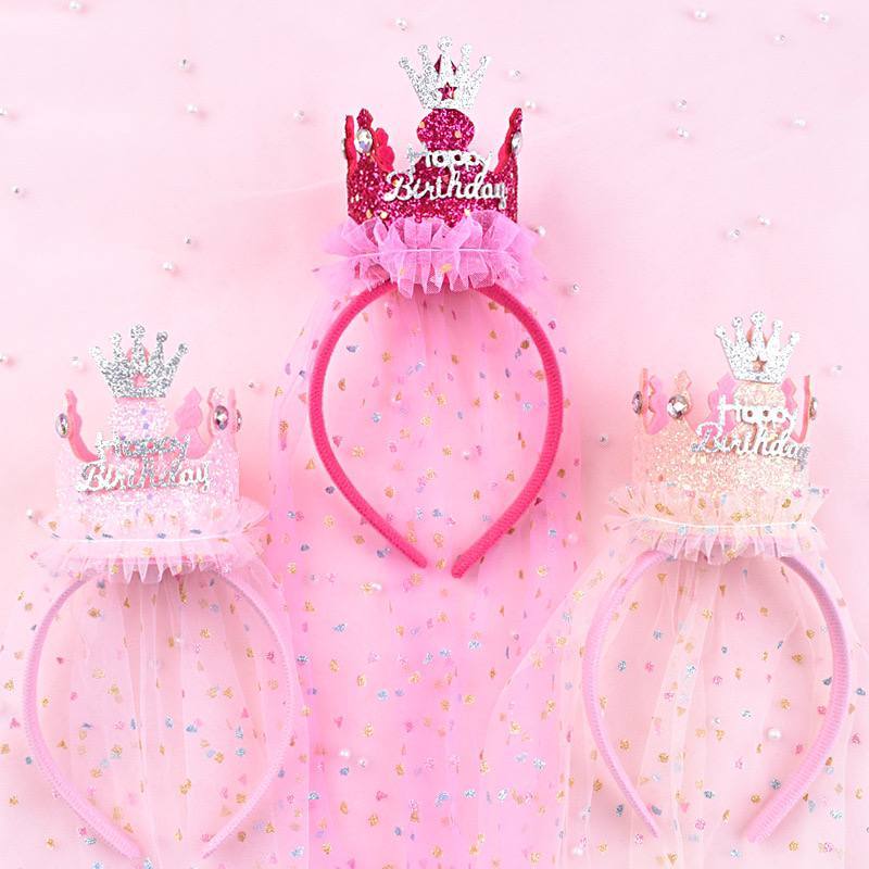 Jual Bando Ulang tahun Mahkota Anak/ Bando Happy birthday /Hairband ...