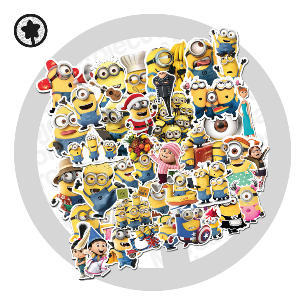 Jual [40 PCS] STICKER PACK KARTUN LUCU MINIONS | STIKER DESPICABLE ME ...
