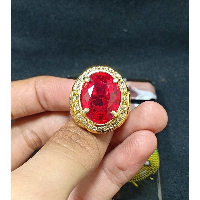 Jual BATU PERMATA MERAH SIAM CUTTING CHATAM SIAP PAKAI | Shopee Indonesia
