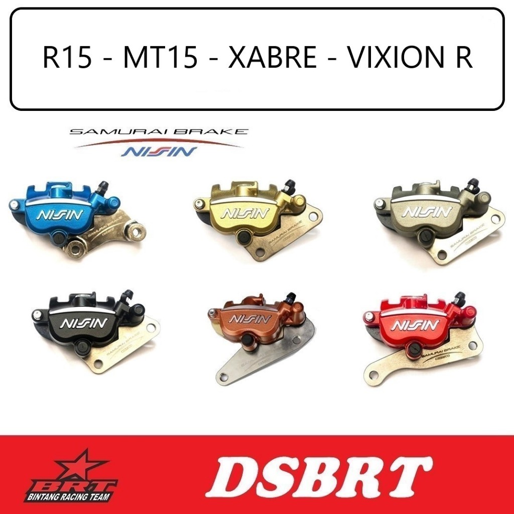 Jual Caliper Kaliper Rem Depan NISSIN 2 PISTON R15 V1 V2 V3 VVA XABRE ...