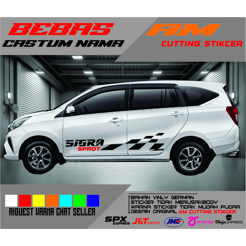 Jual Stiker mobil sigra avanza xenia calya rush stiker cutting variasi ...