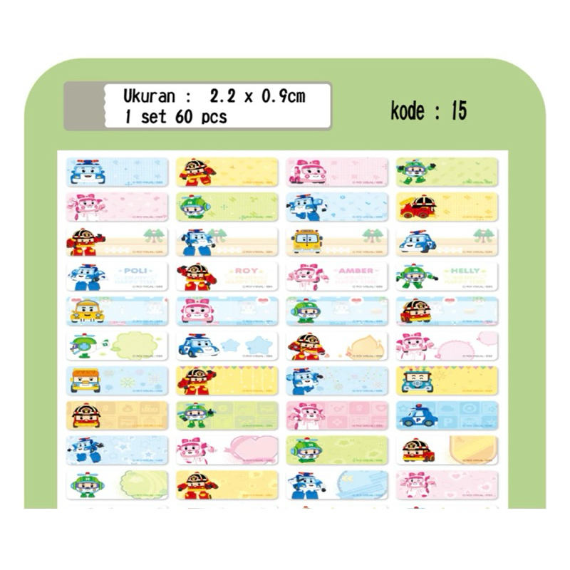 Jual Stiker Label Nama Custom isi 60 pcs | Shopee Indonesia