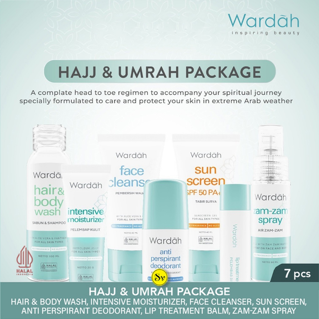 Jual Wardah Paket Haji & Umrah Non Alkohol Non Fragrance Hajj & Umroh ...