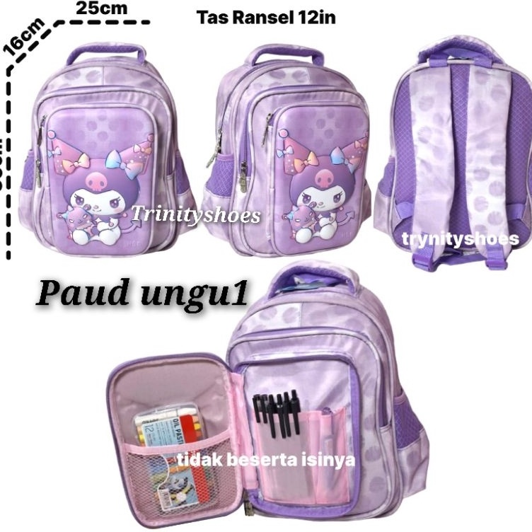 Jual KODE A94N TAS RANSEL SANRIO KUROMI MELODY CINOMORO ANAK PEREMPUAN PAUD TK SD TAS SEKOLAH ...