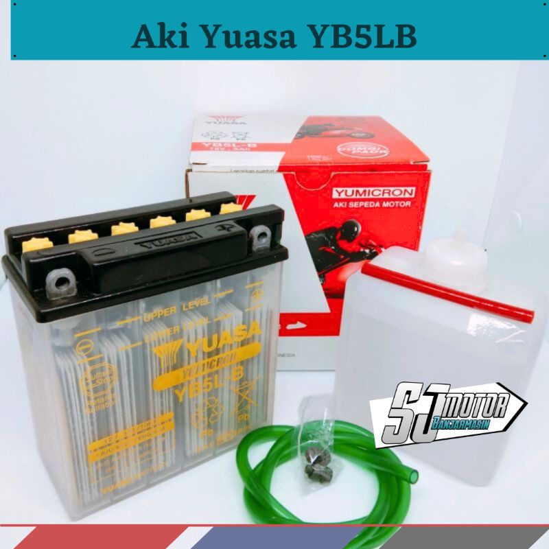 Jual AKI ACCU YUASA YB5L B Kit ( BASAH ) Mio Sporty Smile F1zr Vega R New Grand Supra Shogun ...