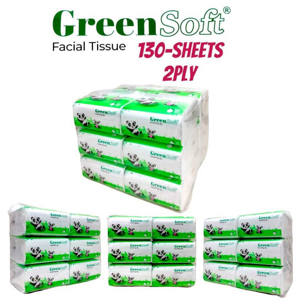 Jual Tisu Facial Pop Up GreenSoft 2ply 130 Sheet Isi 6 Pax | Shopee ...