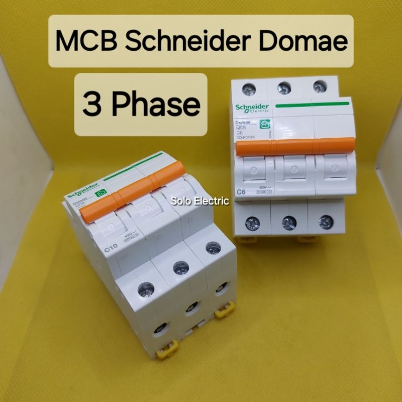 Jual MCB 3 Phase Schneider Domae 3 Phase | Shopee Indonesia