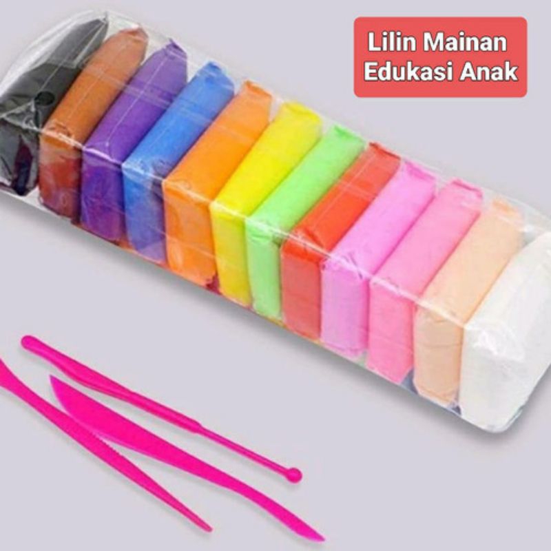 Jual CLAY ISI 12 WARNA 9GR MAINAN ANAK | Shopee Indonesia