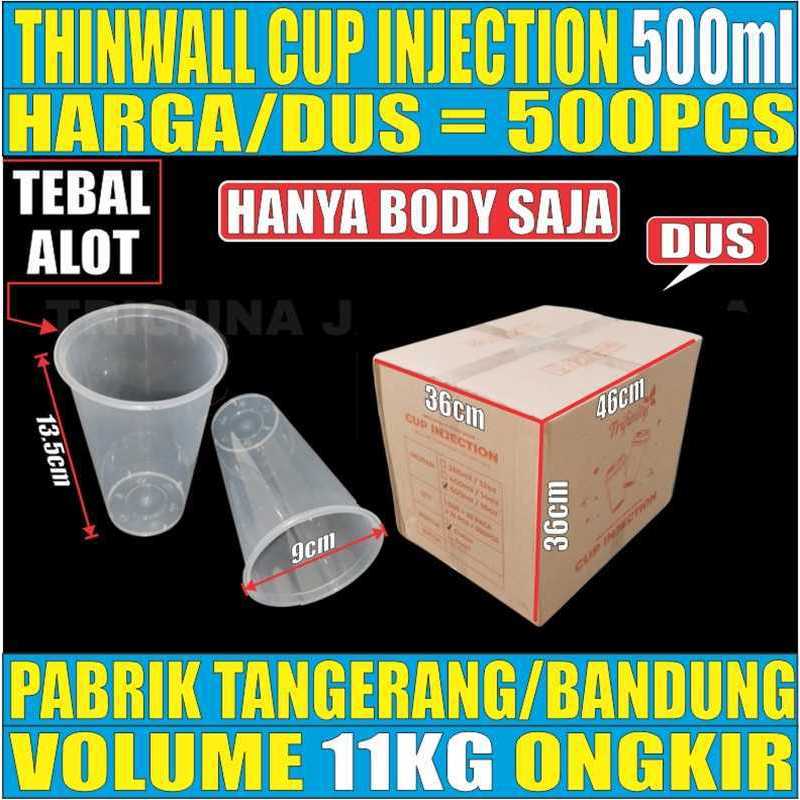 Jual Thinwall Cup Injection Tebal 12oz 380ml 14oz 400ml 16oz 500ml 24oz ...