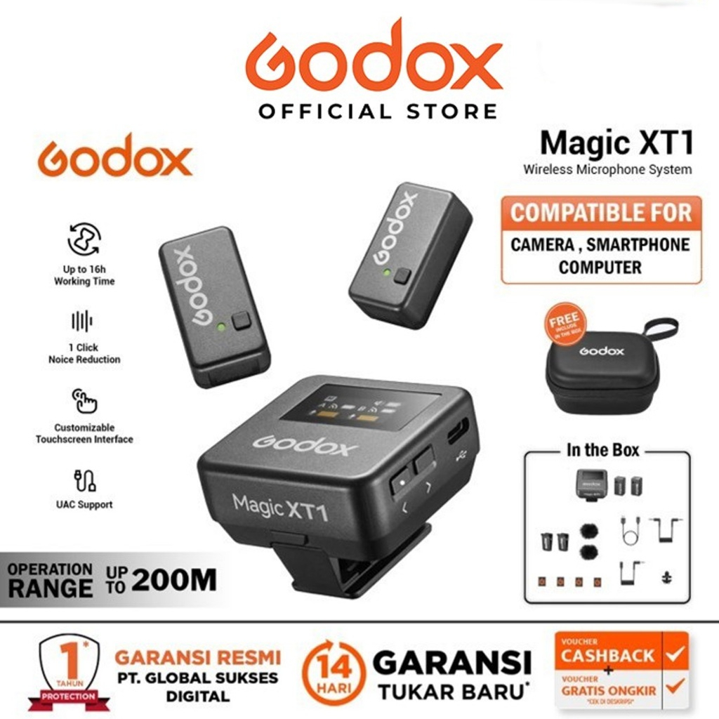 Jual Godox Magic XT1 Wireless Microphone System Godox XT 1 Mic | Shopee ...