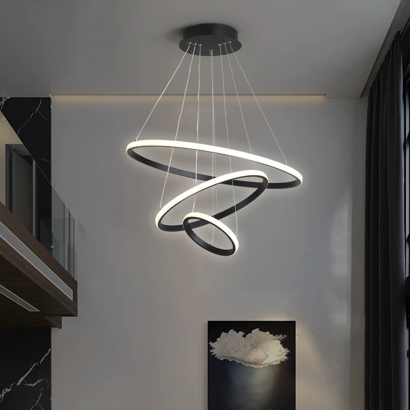 Jual Lampu Gantung modern minimalis LED 3 Warna Chandelier Lampu ...
