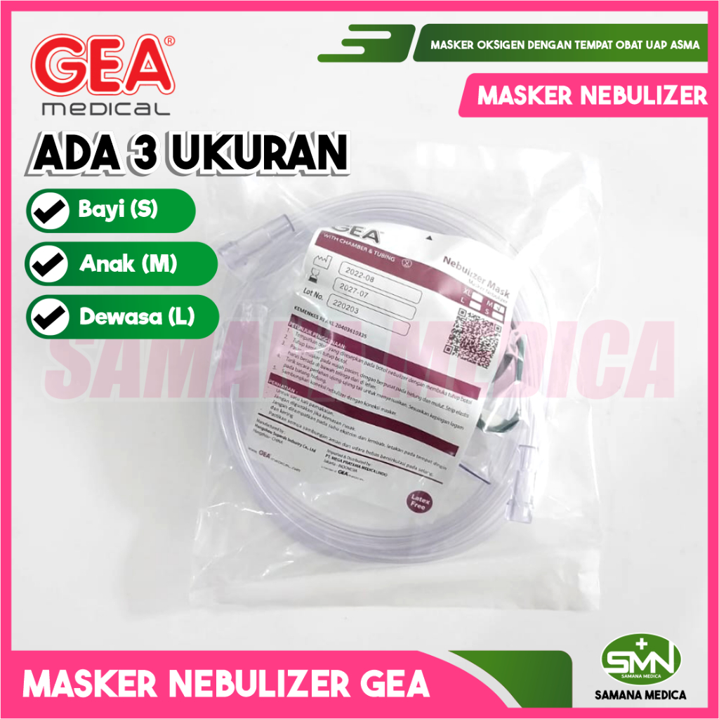 Jual Masker Nebulizer Nebul GEA Masker Nebulasi Yang Dilengkapi Dengan ...
