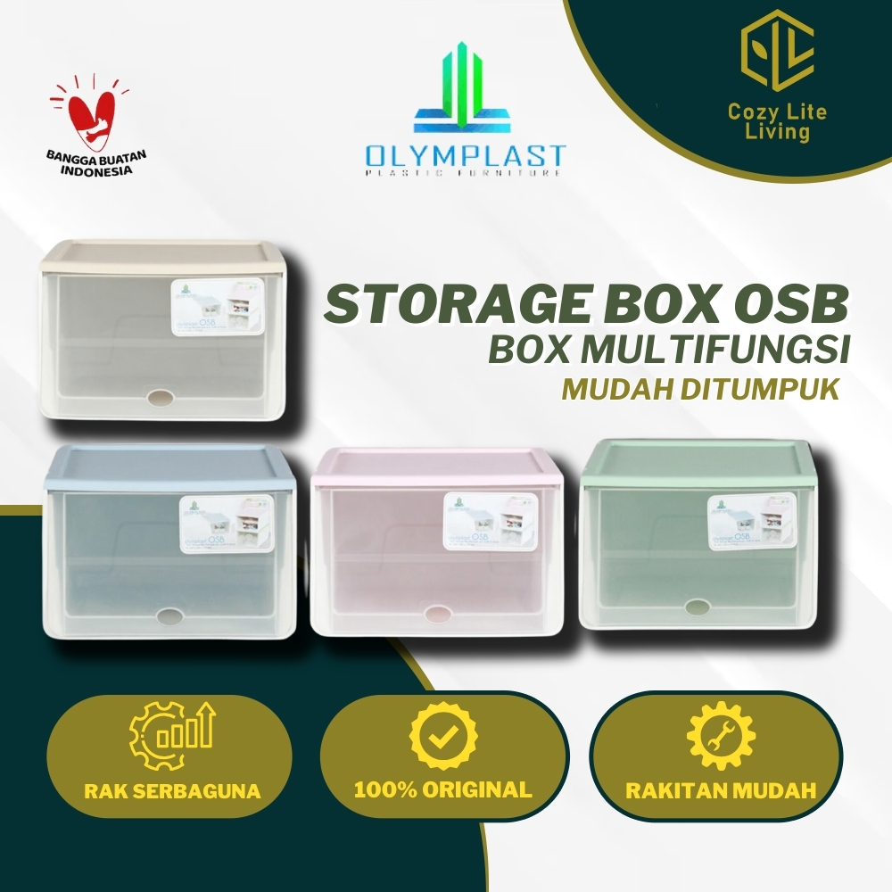 Jual Kotak Penyimpanan Serbaguna Laci Plastik OSB Storage Box Olymplast ...