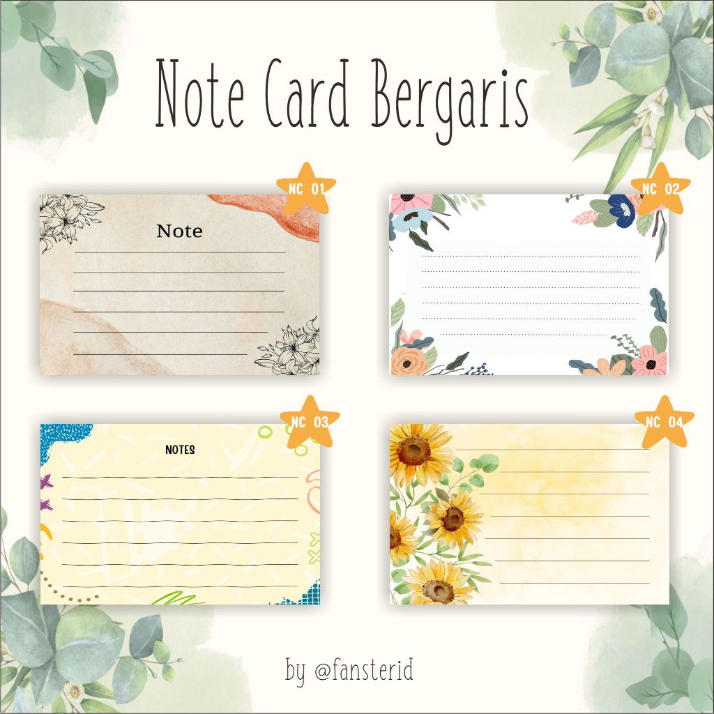 Jual Kartu Ucapan Bergaris Polos / Note Card / Greeting Card | Shopee ...