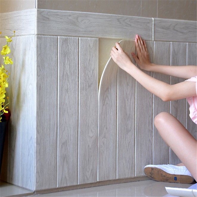 Jual Wallpaper Foam 3D Premium Wall Paper Sticker Tebal Motif Kayu ...