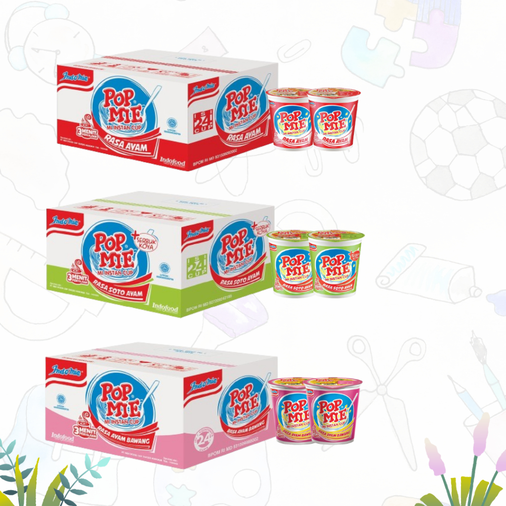 Jual POP MIE RASA SOTO AYAM/ POP MIE RASA AYAM 24x75gr (1KARTON ...